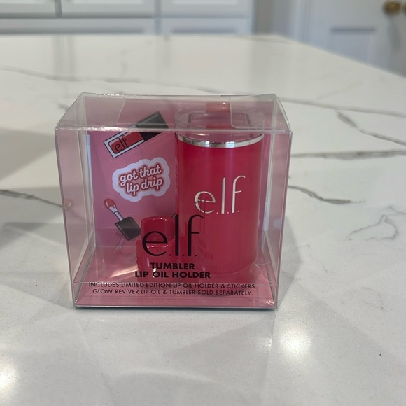 Dining | Elf Tumbler Lip Oil Holder Red Delicious With Stickers Stanley ...